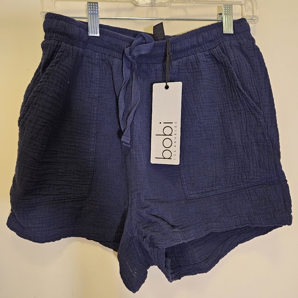 bobi | Shorts | Nwt Bobi Gauze Pocket Short Navy | Poshmark